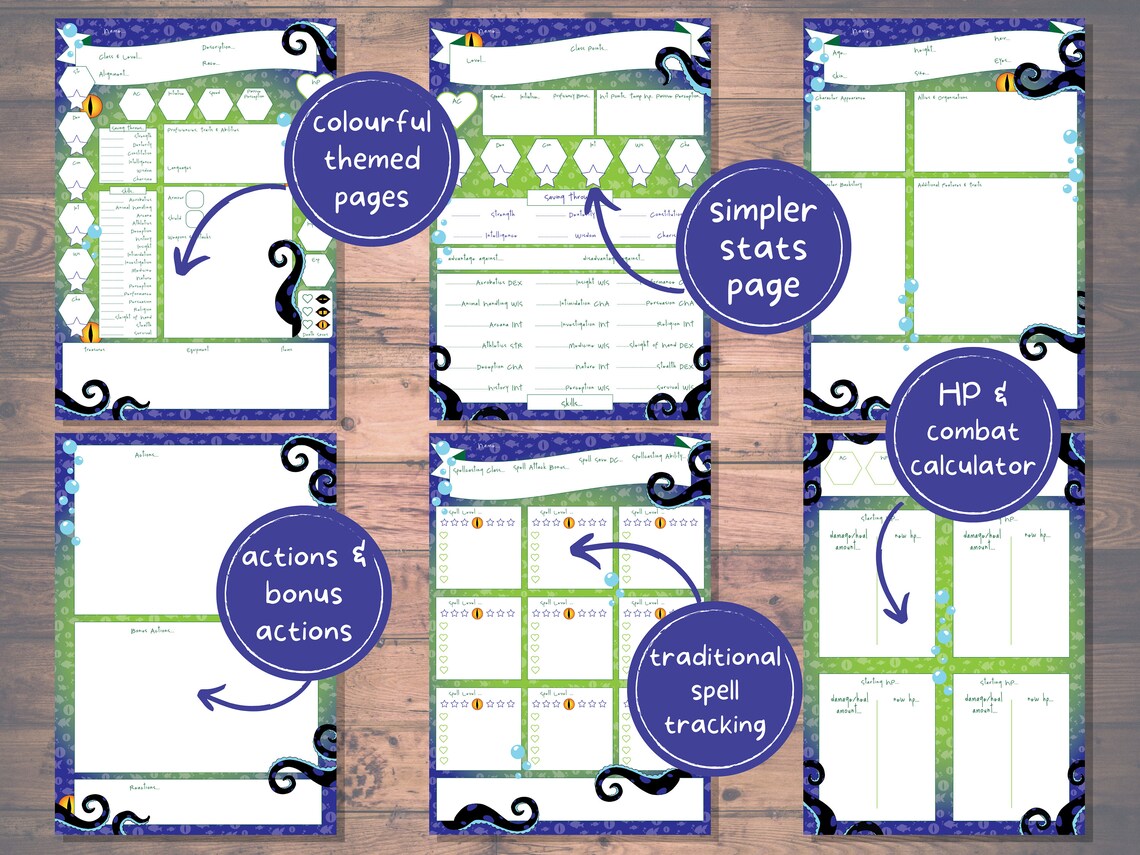 Critical Role DND 5e Character Sheets Dungeons and (Download Now) - Etsy