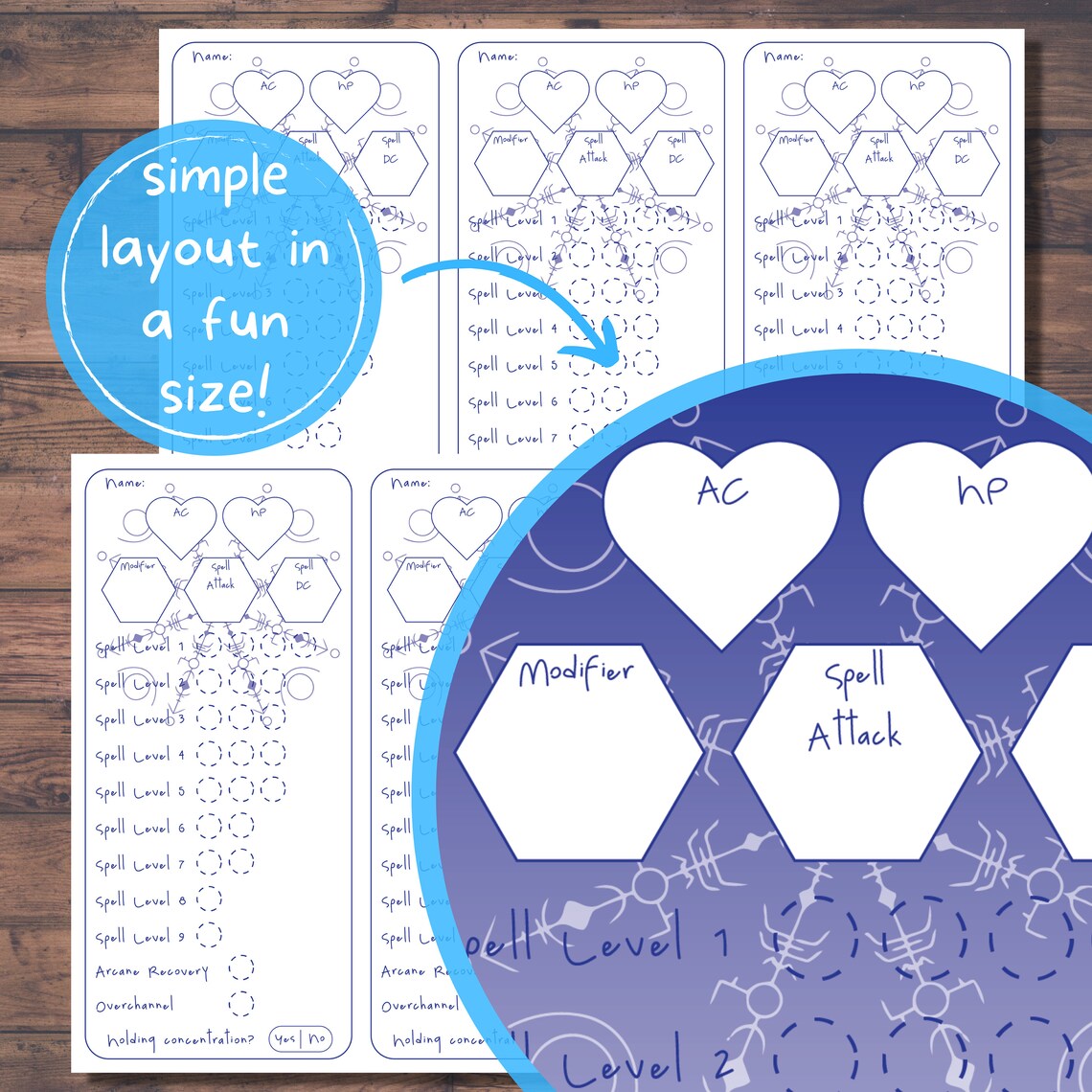 DND Wizard Spell Tracker Bookmarks Printable Dungeons and - Etsy