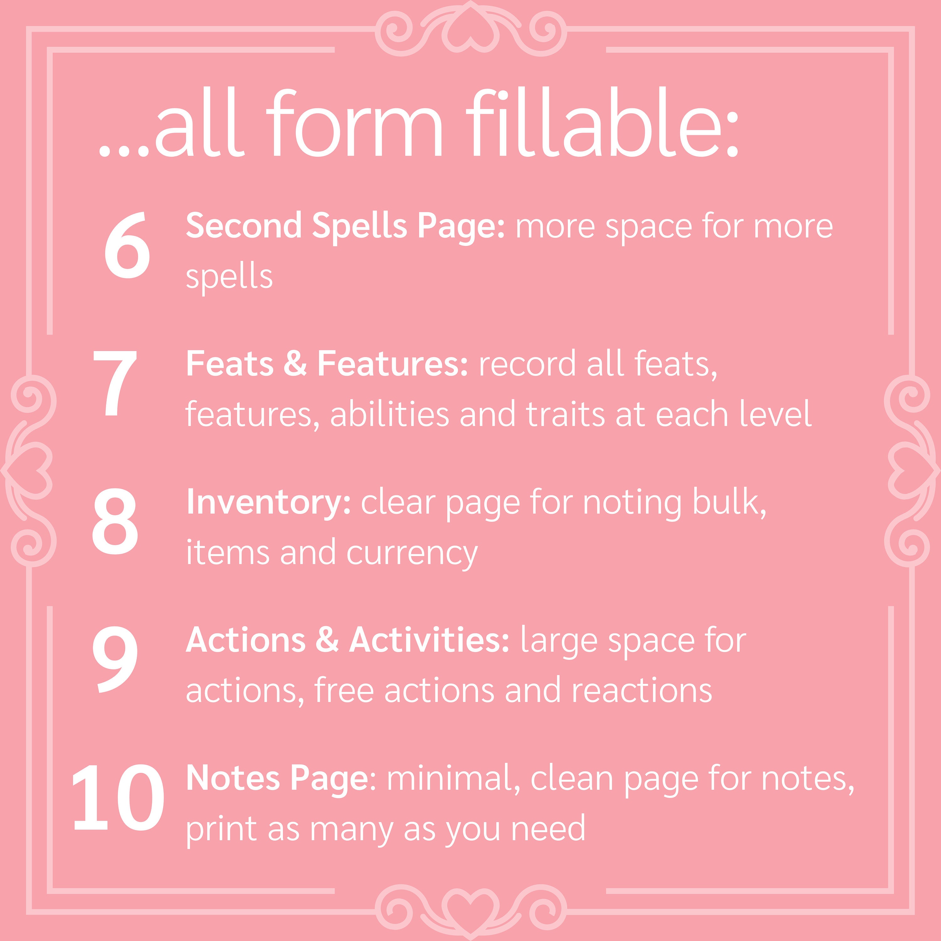 Pathfinder 2e Character Sheets Party Bundle for DND New Players and ...