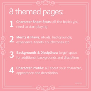 V5 Vampire the Masquerade Character Sheets Form Fillable | Vtm V5 ...