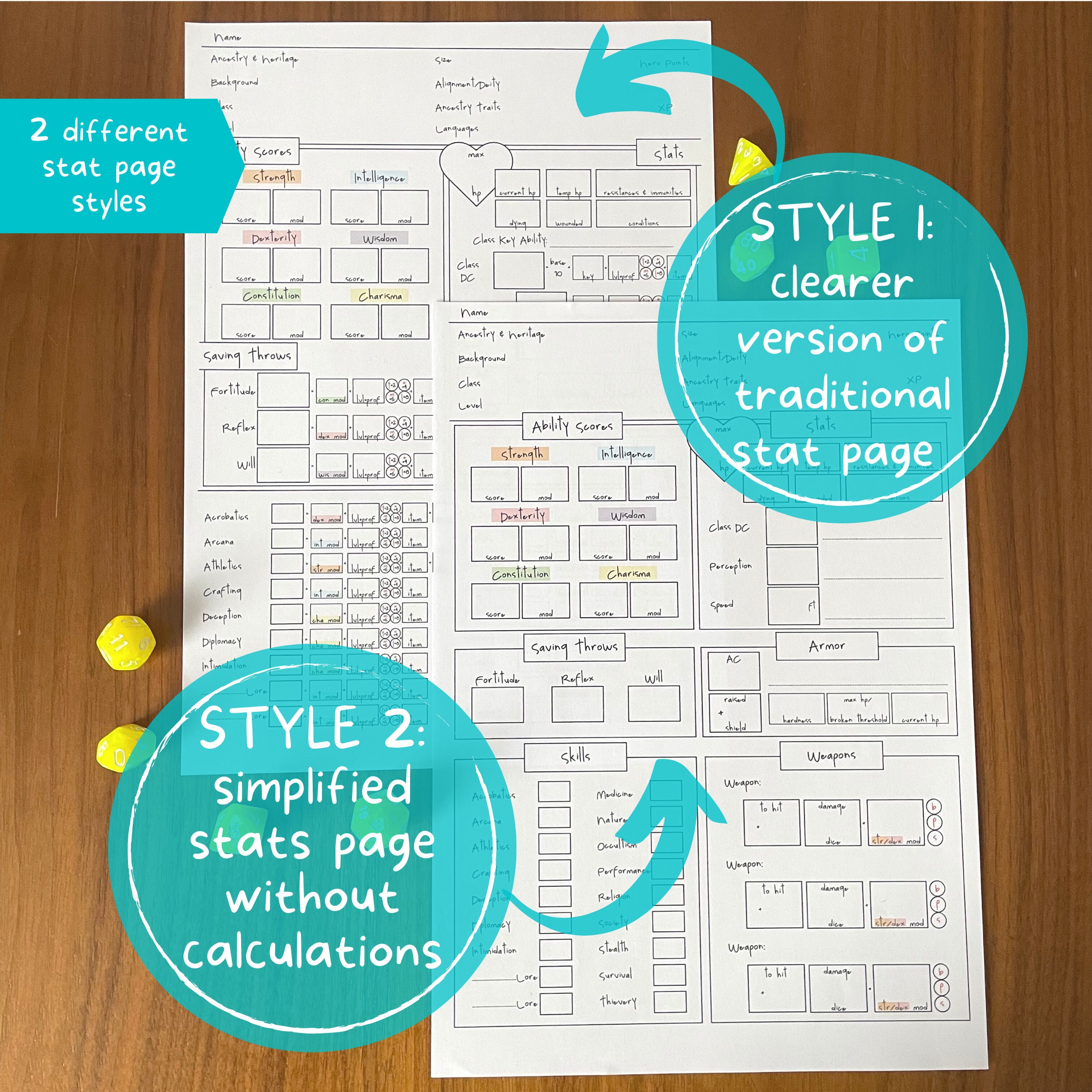 Pathfinder 2e Character Sheets Party Bundle for DND New Players and ...