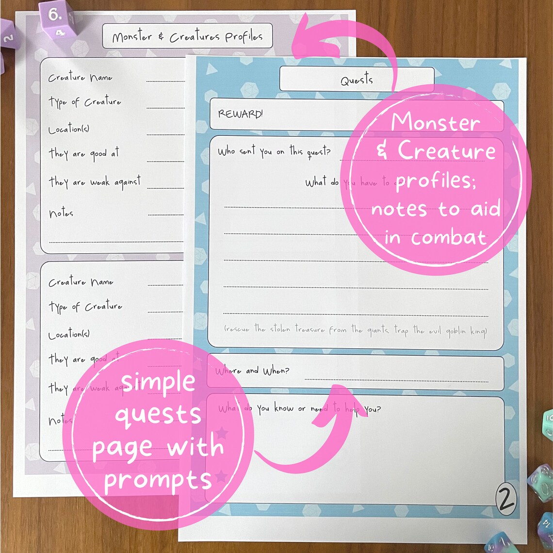 Kids DND Journal, Simple & Guided Child Friendly Dungeons and Dragons ...