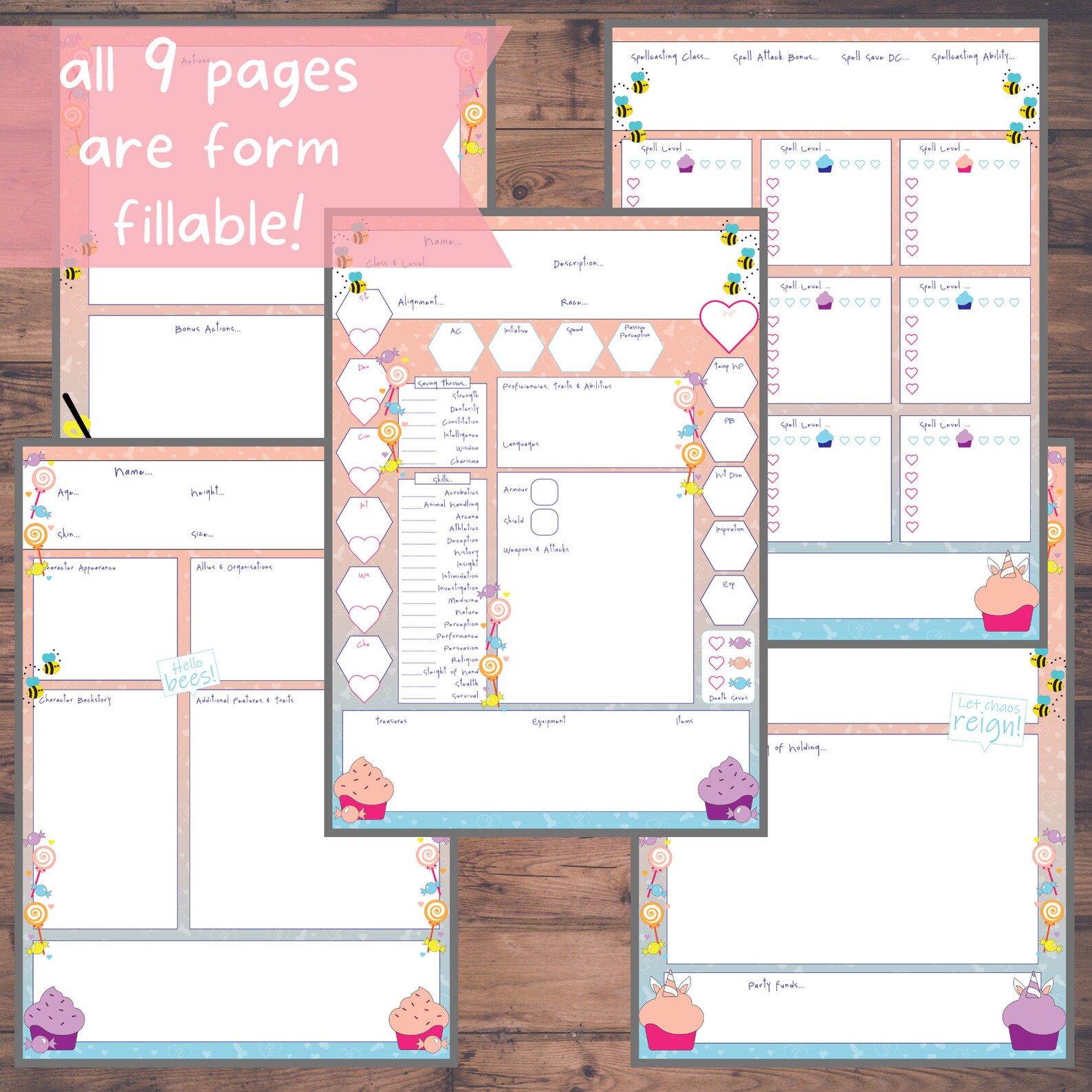 Critical Role Jester DND Character Sheet, Dungeons and Dragons 5e Pdf ...