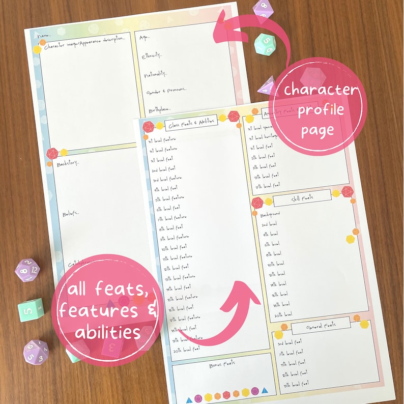 Pathfinder 2e Character Sheet PDF Rainbow Dice Theme, Simpler ...