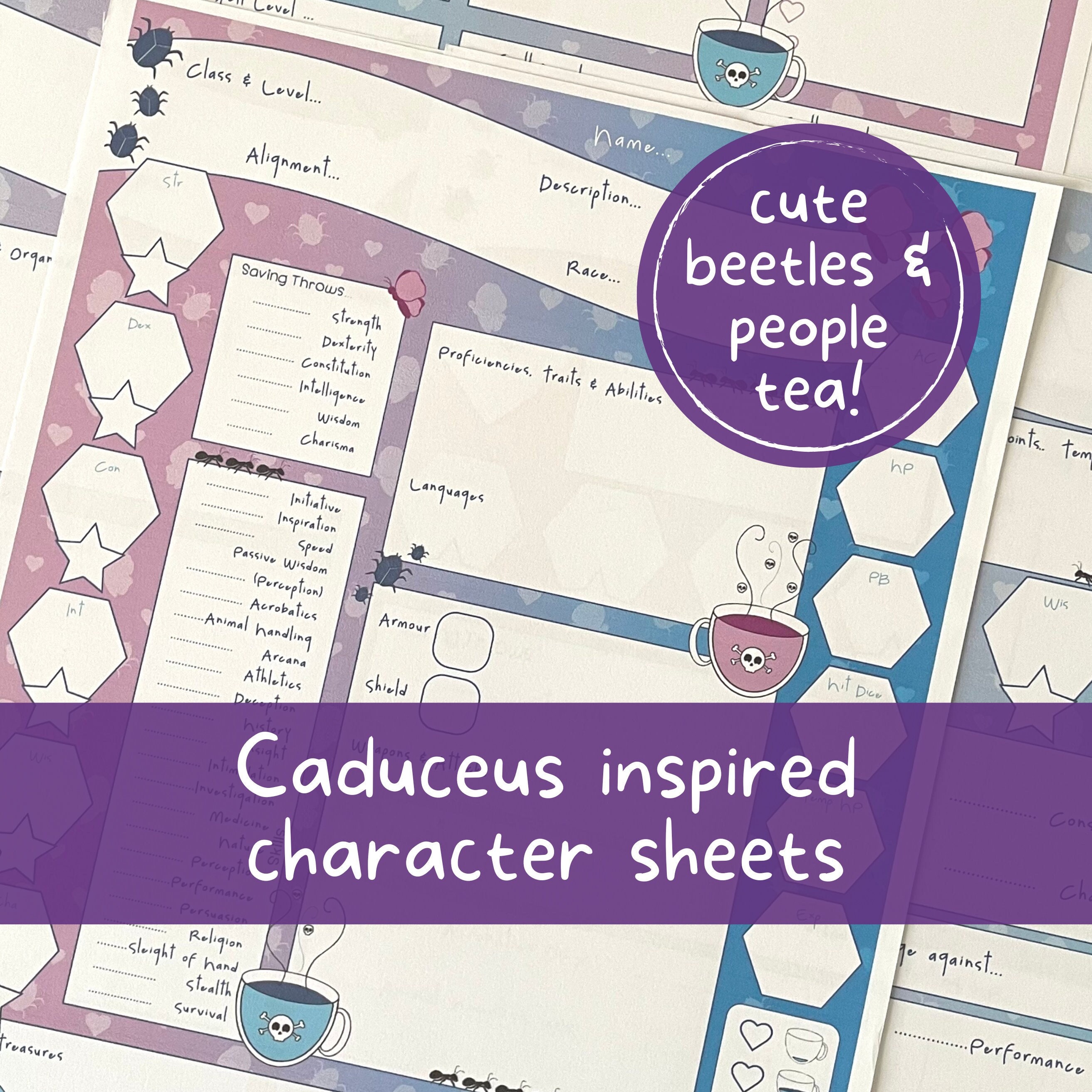 Critical Role Caduceus Clay Dungeons and Dragons 5e Character Sheets ...