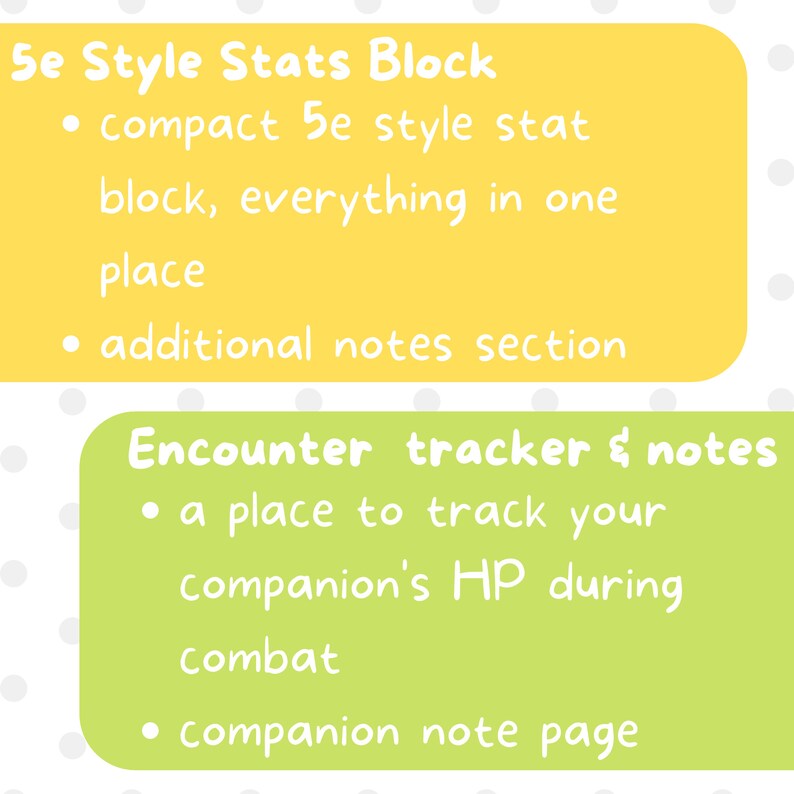 Companion and Familiars Form Fillable 5 Page D&D Pack in Our Pink and ...