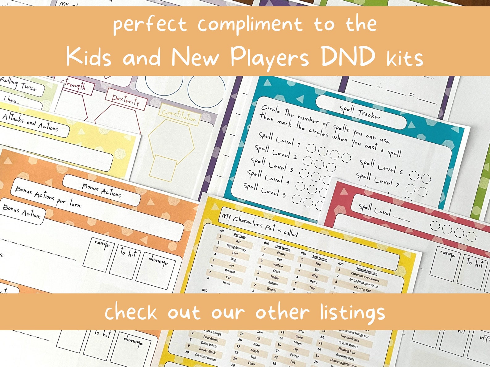 Kids DND Make Your Own Characters, Tieflings, Elves & Humans Printable ...