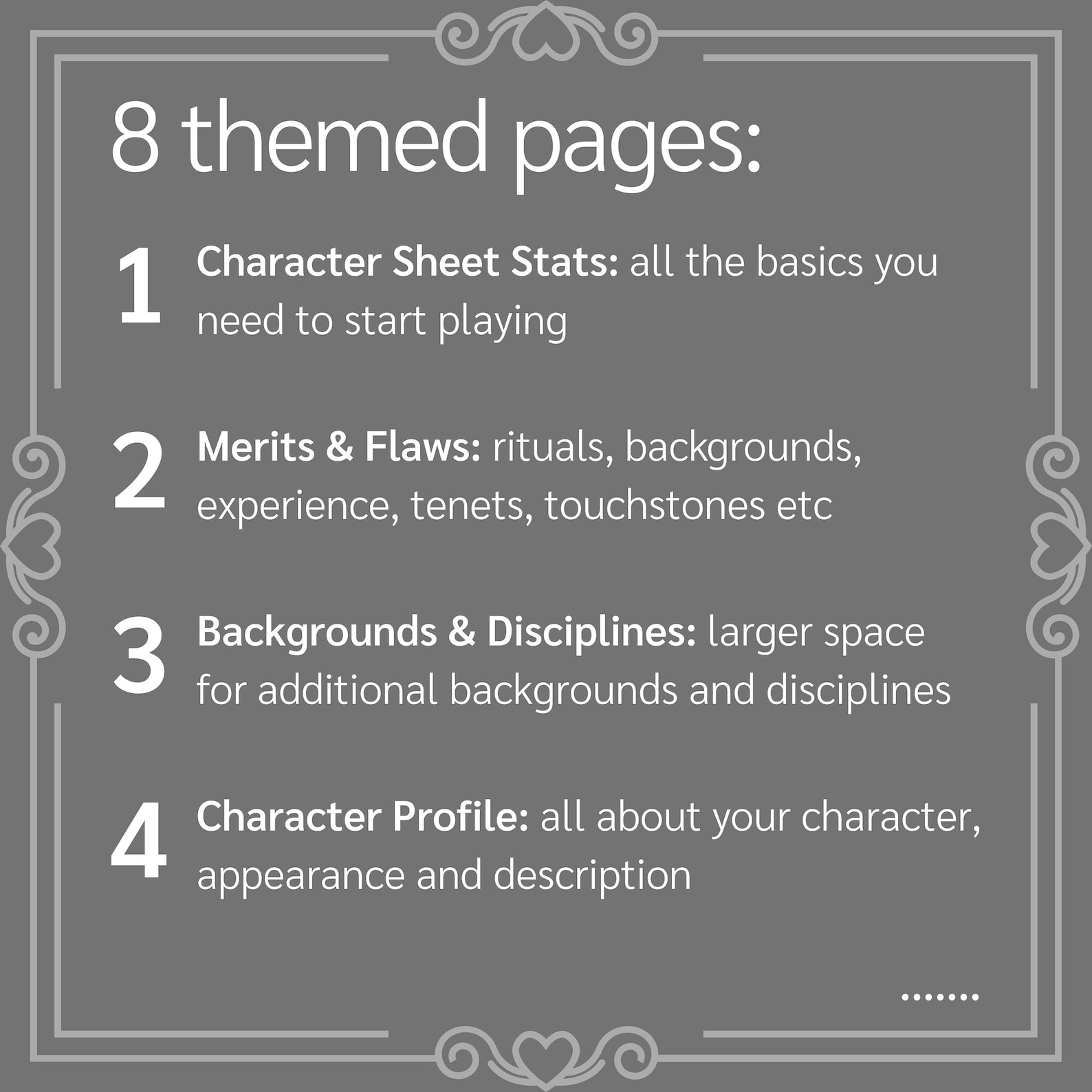 V5 Vampire the Masquerade Character Sheets Form Fillable | Vtm V5 ...