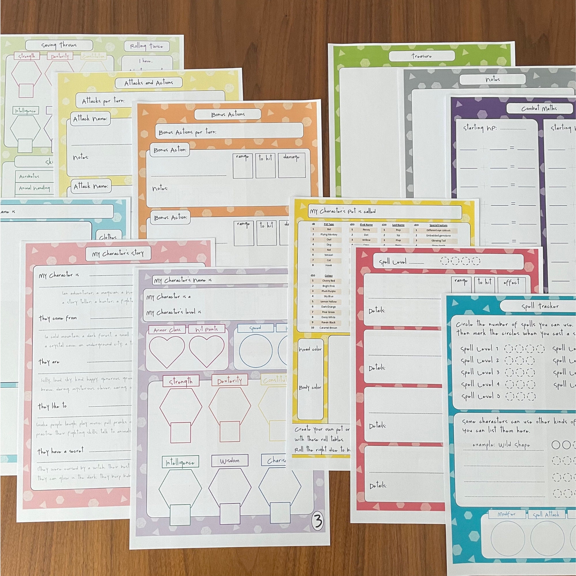 Kids DND Character Kit, Child Friendly Dungeons and Dragons Character ...