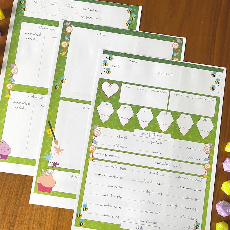 Critical Role Jester Character Sheet: DND 5e RPG Journal (PDF) - Etsy