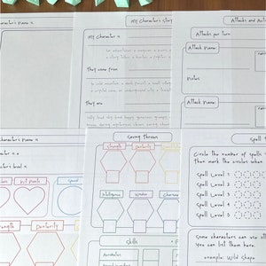 Kids DND Character Kit, Child and DND Beginner Friendly Character ...