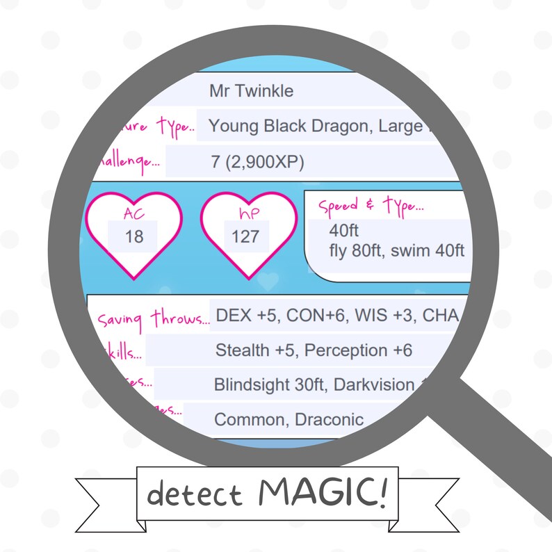 Companion and Familiars Form Fillable 5 Page D&D Pack in Our Pink and ...