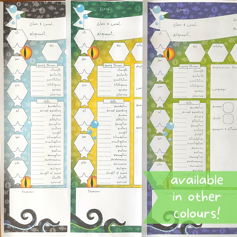 Critical Role DND 5e Character Sheets, Dungeons and Dragons Monster D&D ...