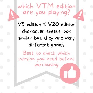 Vampire the Masquerade Character Sheets 20th Anniversary Edition | Vtm ...