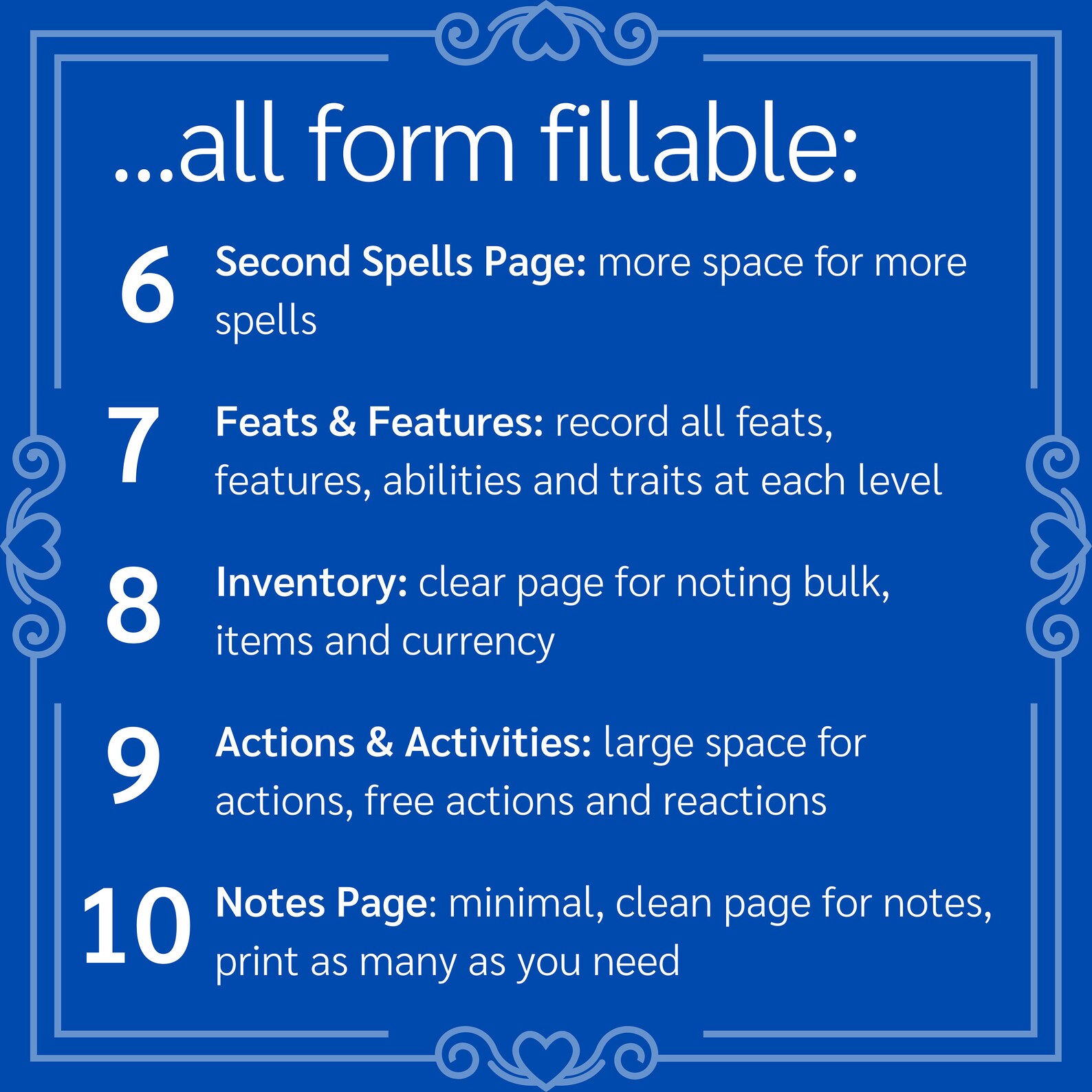 Simplified Pathfinder 2e Character Sheets for New Players, Clear ...