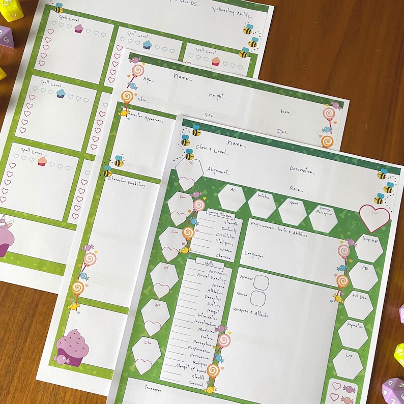 Critical Role Jester Character Sheet: DND 5e RPG Journal (PDF) - Etsy