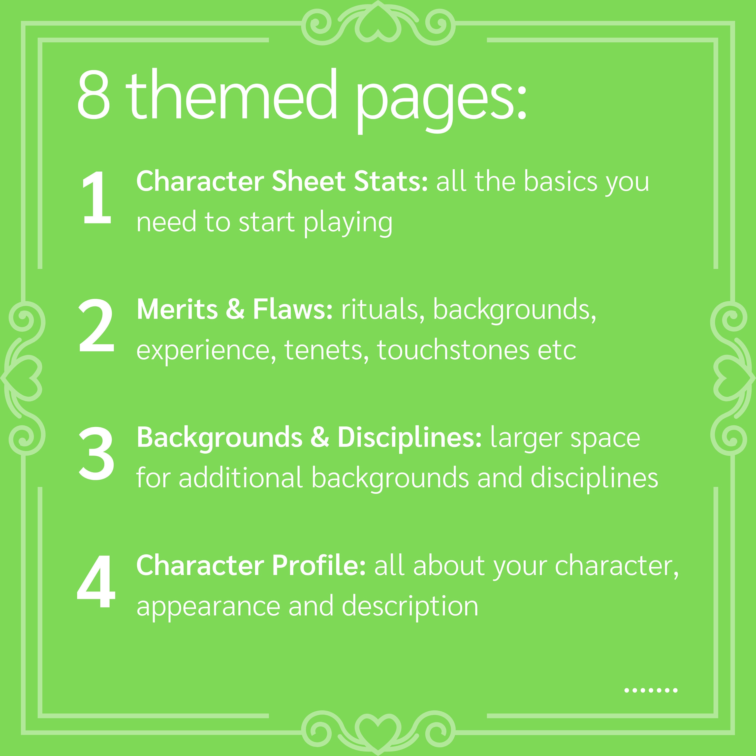 V5 Vampire the Masquerade Character Sheets Form Fillable | Vtm V5 ...