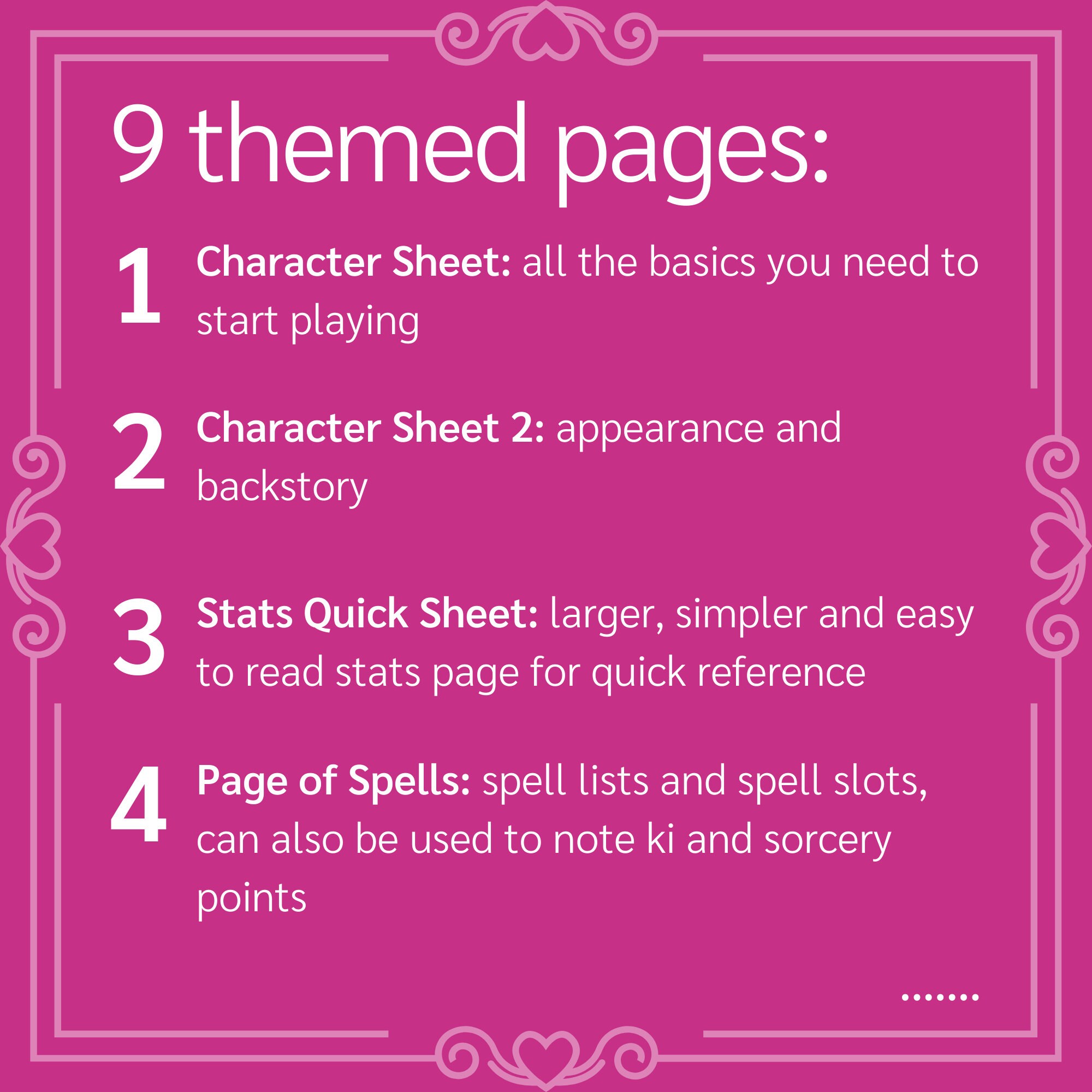 DND 5e Character Sheet Set, Rainbow Dice Series With 9 Form Fillable ...