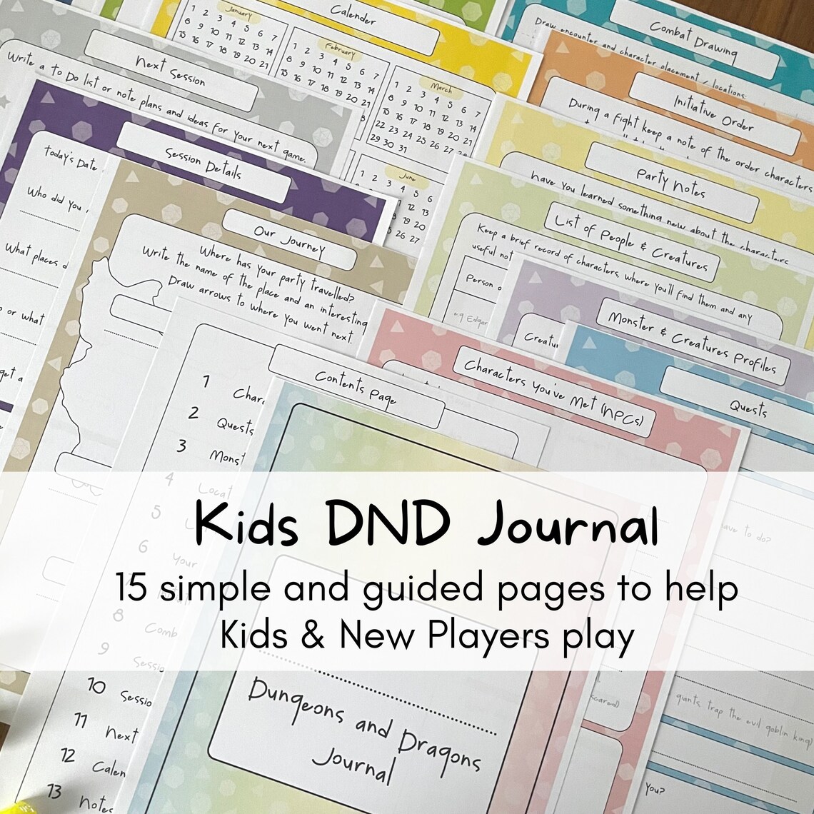 Kids DND Journal, Simple & Guided Child Friendly Dungeons and Dragons ...