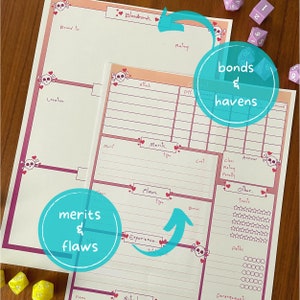 Vampire the Masquerade Character Sheets 20th Anniversary Edition | Vtm ...