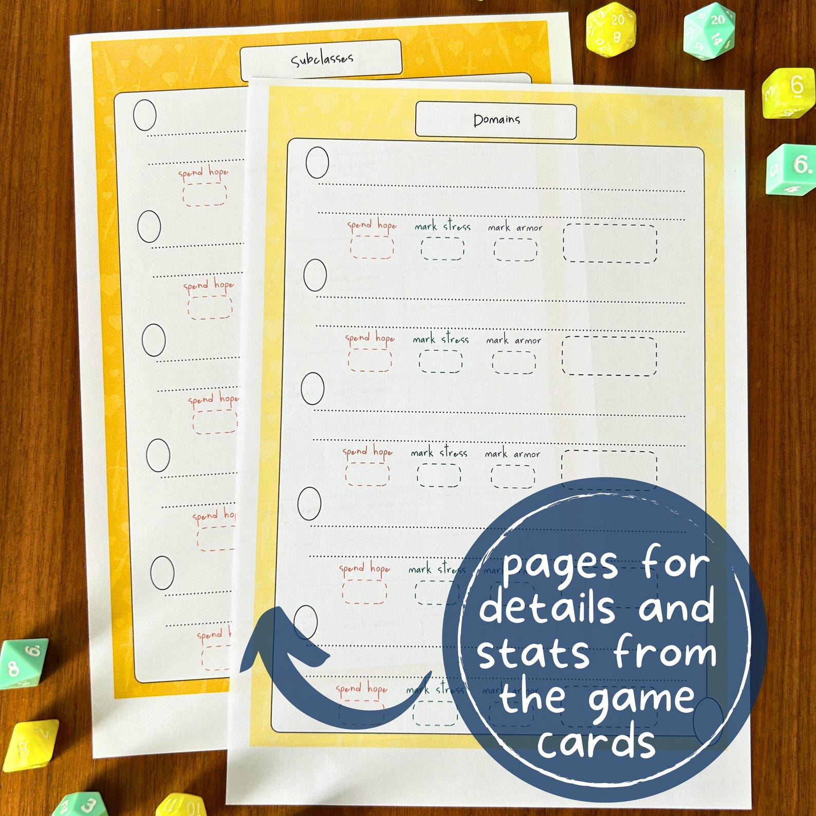 Daggerheart Character Sheet Kids Kit, Child Friendly Daggerheart TTRPG ...