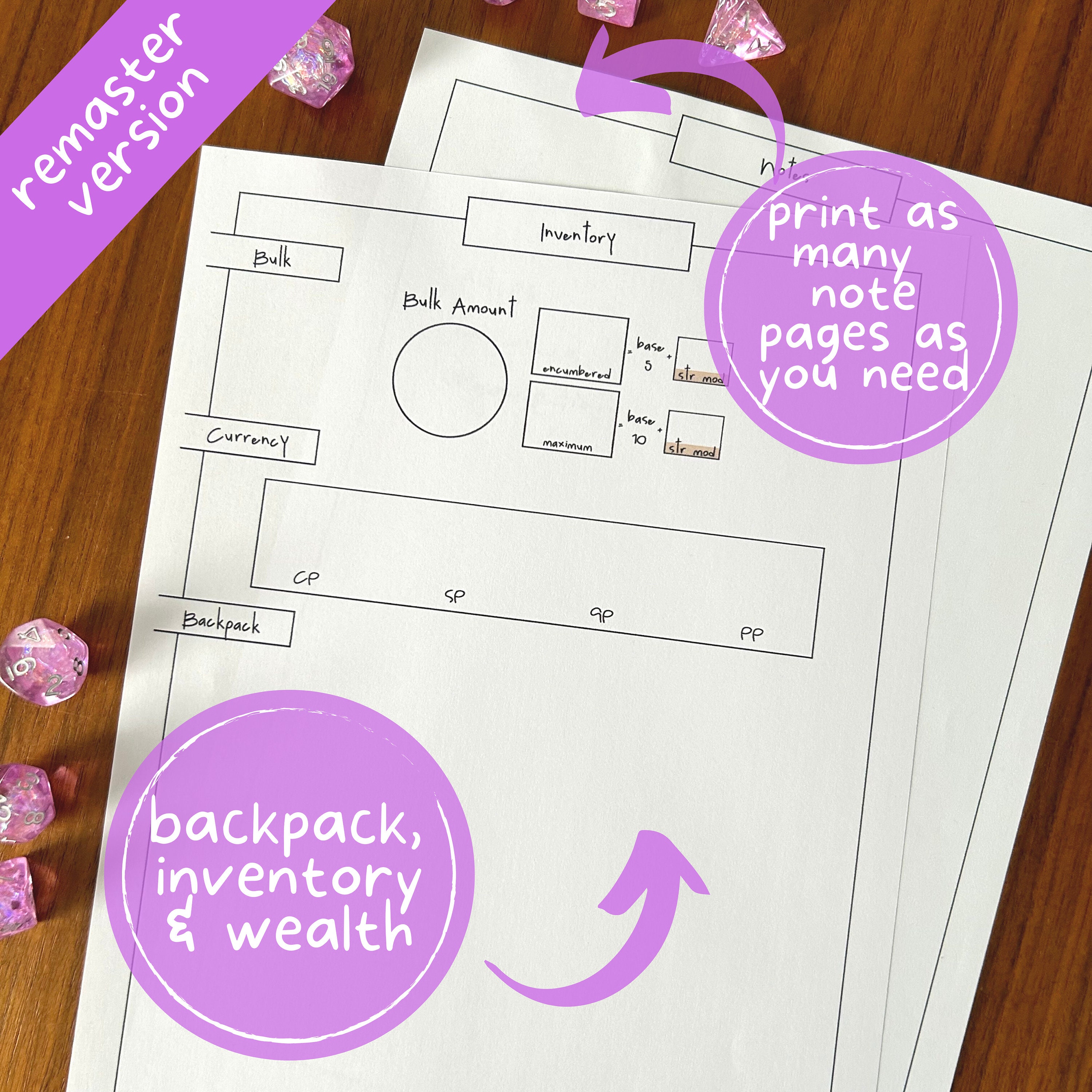 Pathfinder 2e Remaster Character Sheets Pack Great for New Players and ...