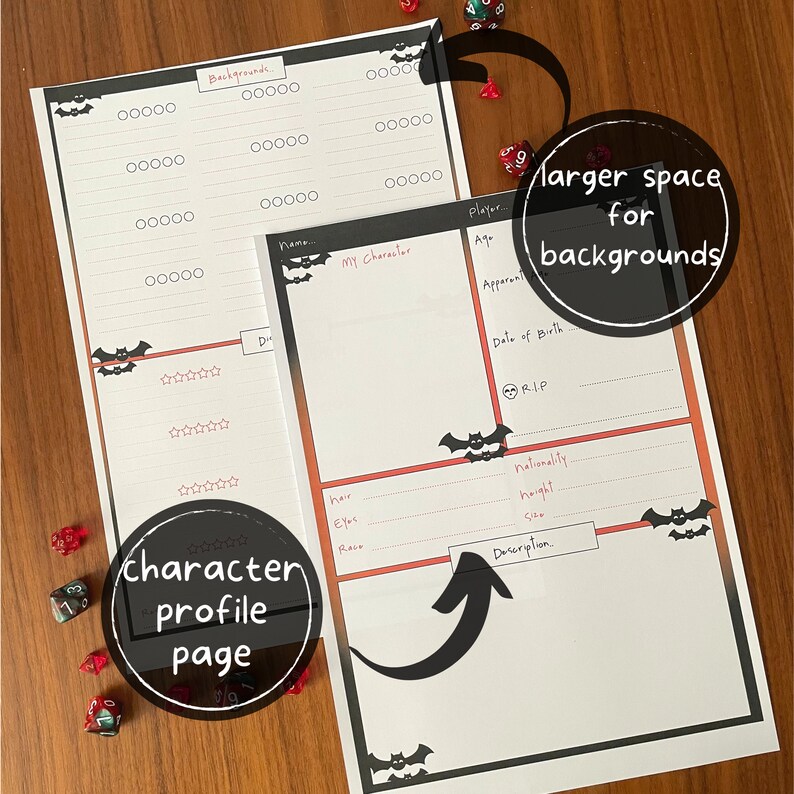 V5 Vampire the Masquerade Character Sheets Form Fillable | Vtm V5 ...