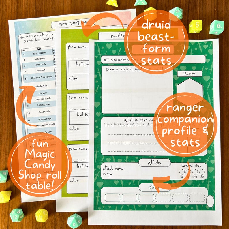 Daggerheart Character Sheet Kids Kit, Child Friendly Daggerheart TTRPG ...