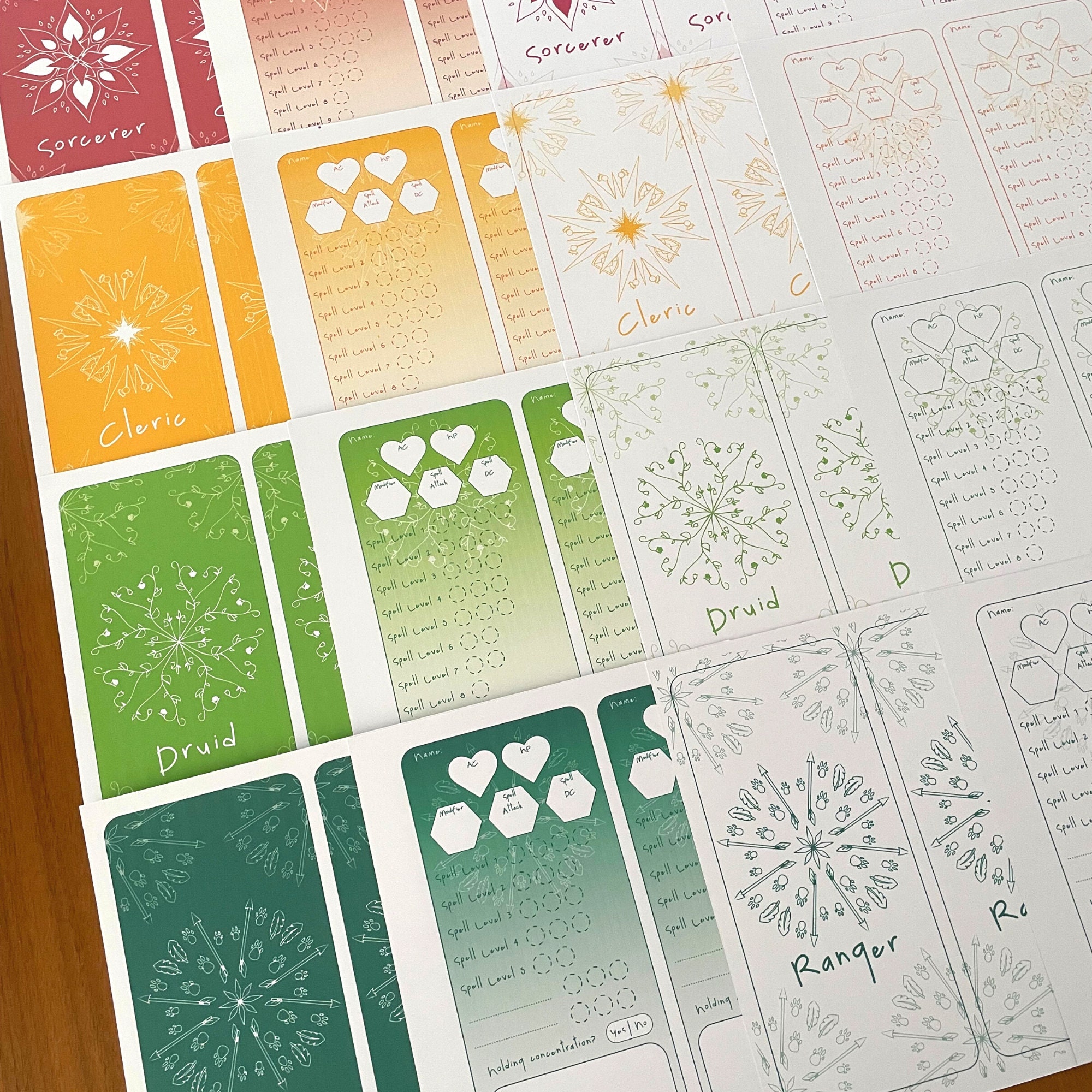 DND Spell Tracker Bookmarks Party Bundle, Set of Printable Dungeons and ...