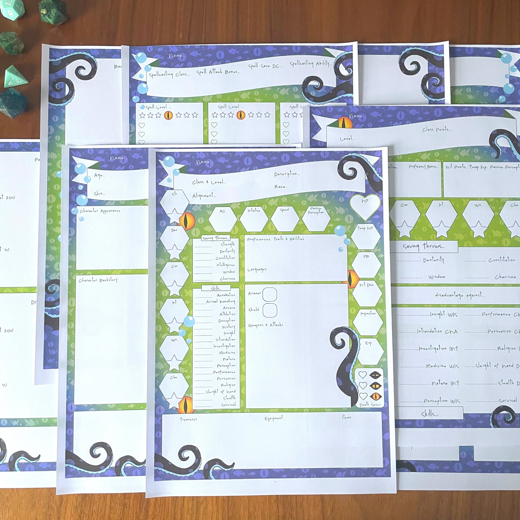 Critical Role DND 5e Character Sheets, Dungeons and Dragons Monster D&D ...