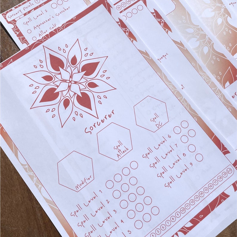 Dnd Sorcerer Spelltracker Set, All D&D 5e Sorcerer Spell Lists and ...