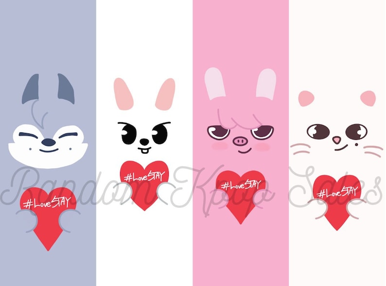 Fan Made Stray Kids SKZOO Love Stay Bookmarks - Etsy
