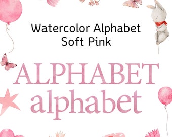 Ocean Blue Watercolor Alphabet Clip Art, Watercolor Letters, Digital ...