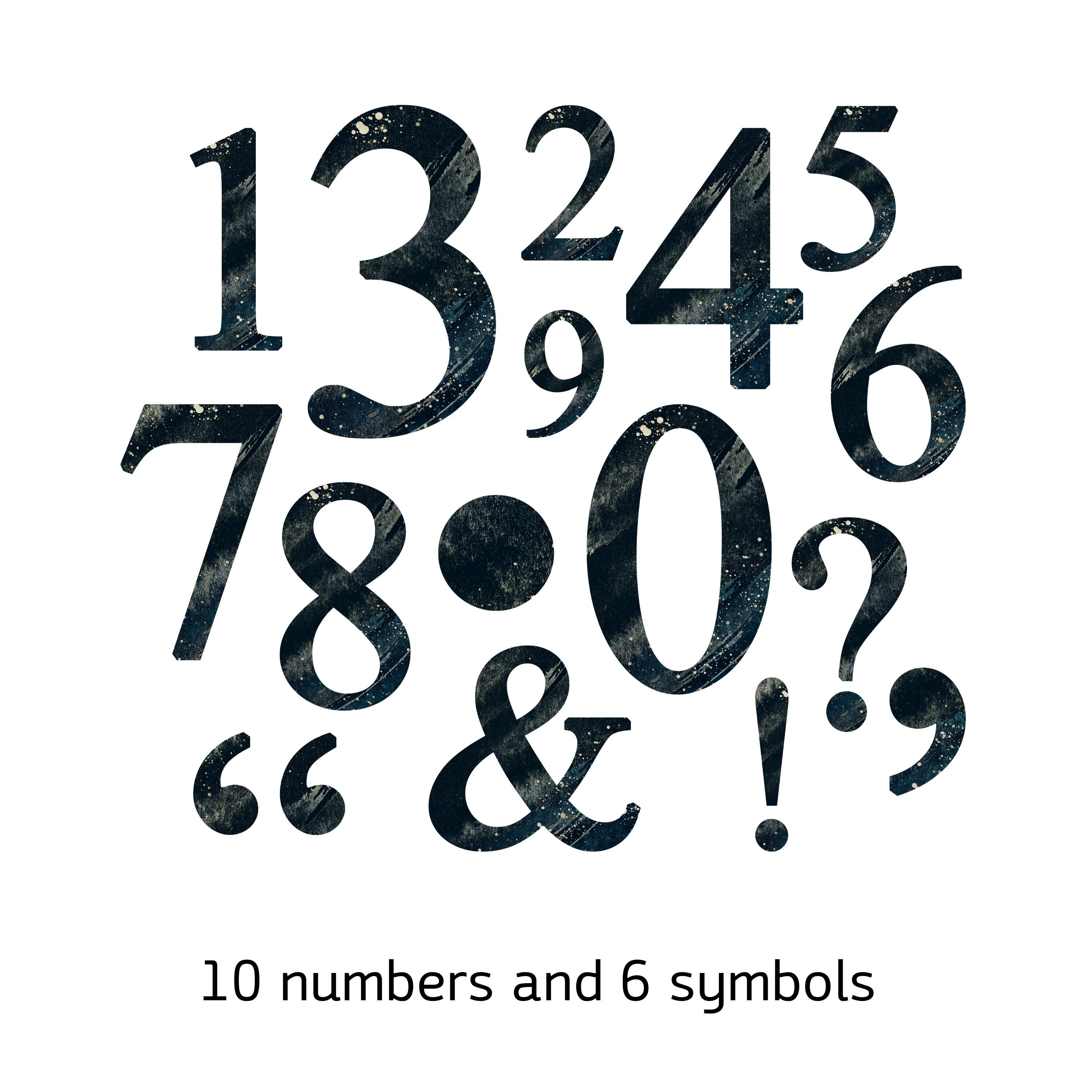 Golden Marble Watercolor Alphabet Clip Art, Black Watercolor Letters ...