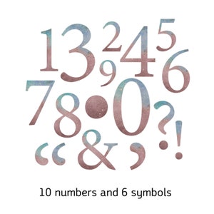 Galaxy Watercolor Alphabet Clip Art, Watercolor Letters, Digital ...