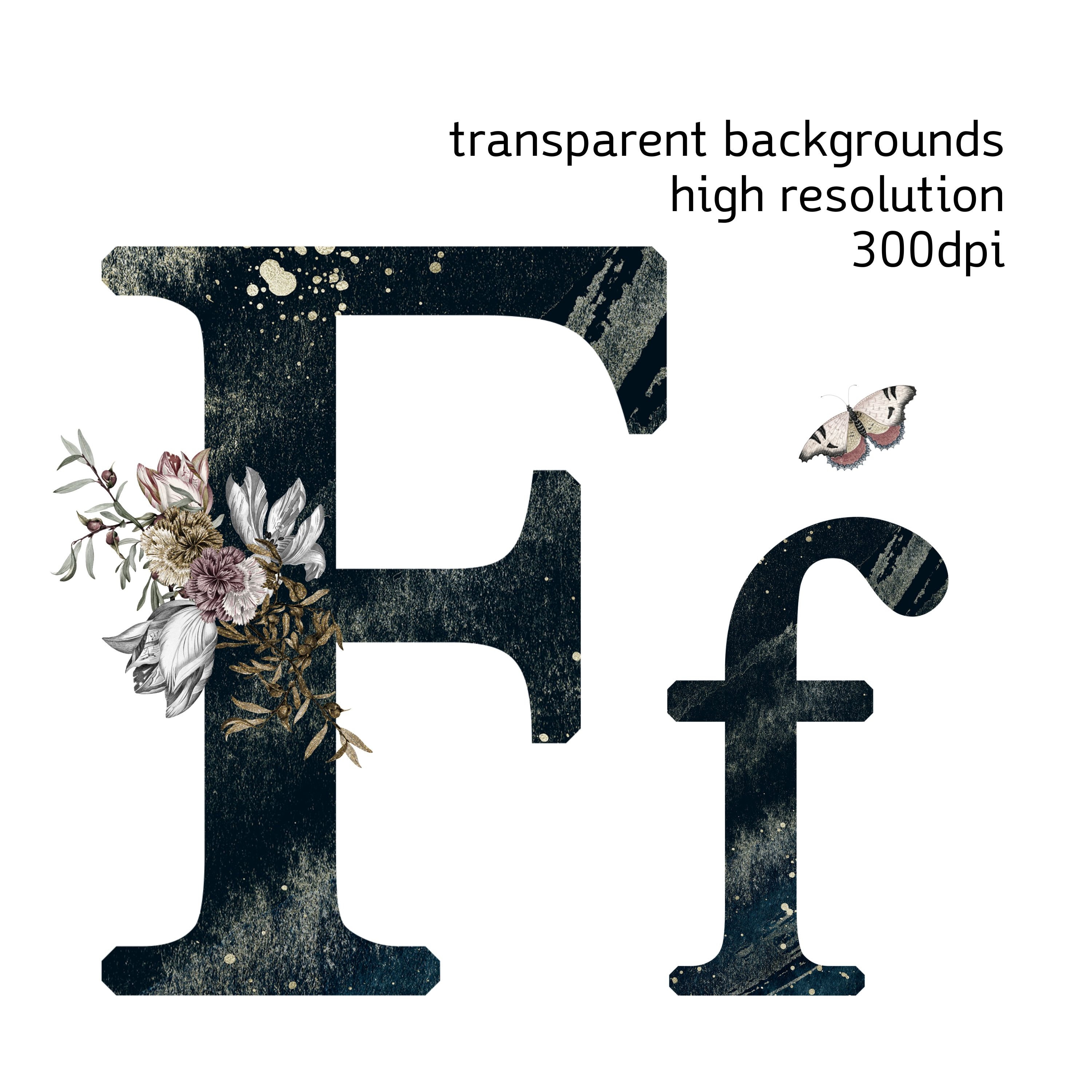 Golden Marble Watercolor Alphabet Clip Art, Black Watercolor Letters ...