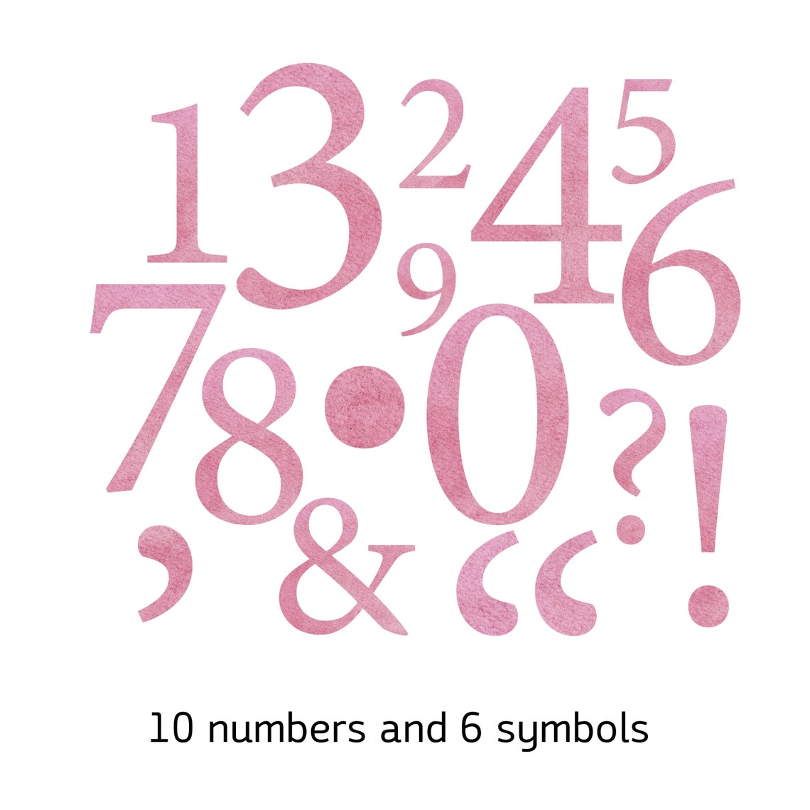 Pink Watercolor Alphabet Clip Art, Watercolor Letters, Digital Clipart ...