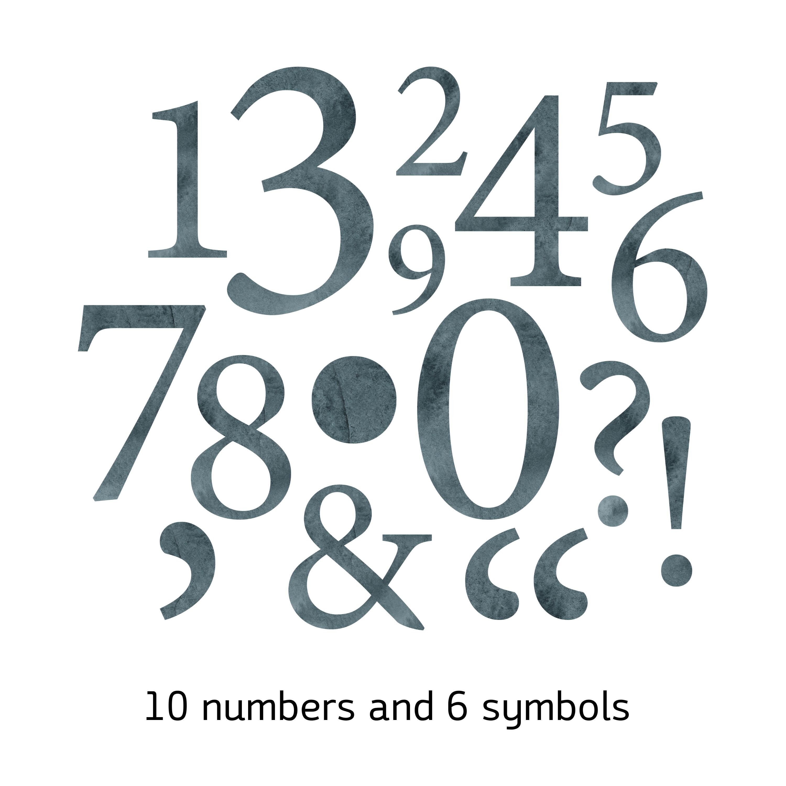 Cozy Gray Watercolor Alphabet Clip Art, Watercolor Letters, Digital ...