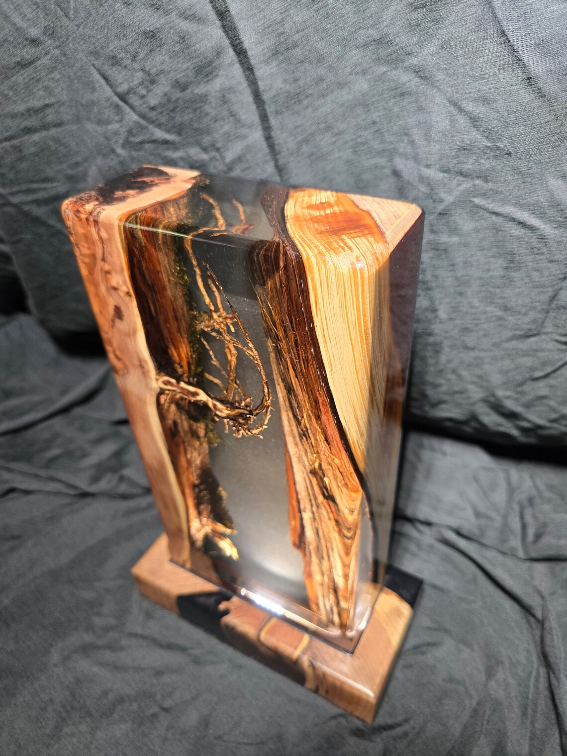 Cedar Wood Epoxy LED Lamp Night Light - Etsy