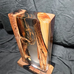 Cedar Wood Epoxy LED Lamp Night Light - Etsy
