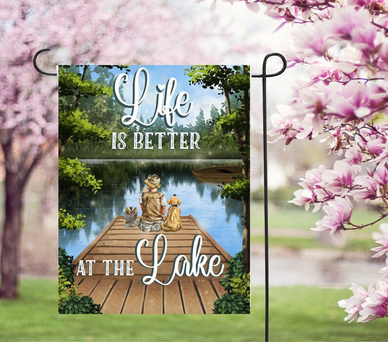 Lake Life Garden Flag - Etsy