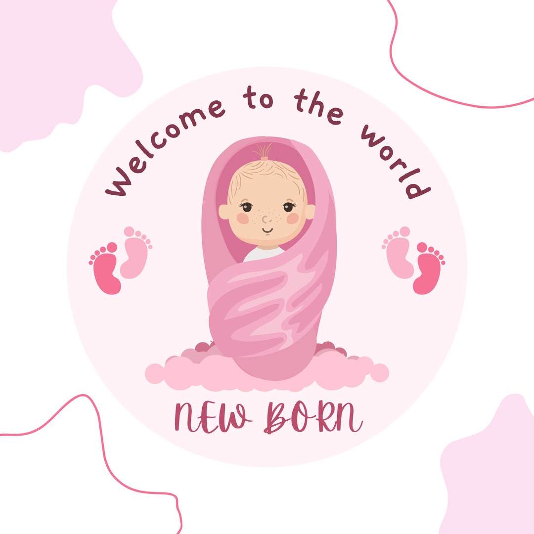 Welcoming Wonder: Welcome Baby to the World Sticker for a - Etsy