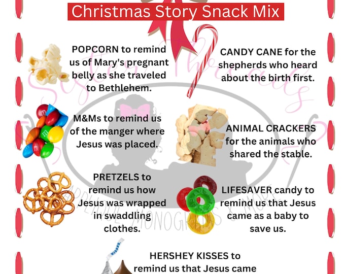 Christmas Story Snack Mix Template - Etsy