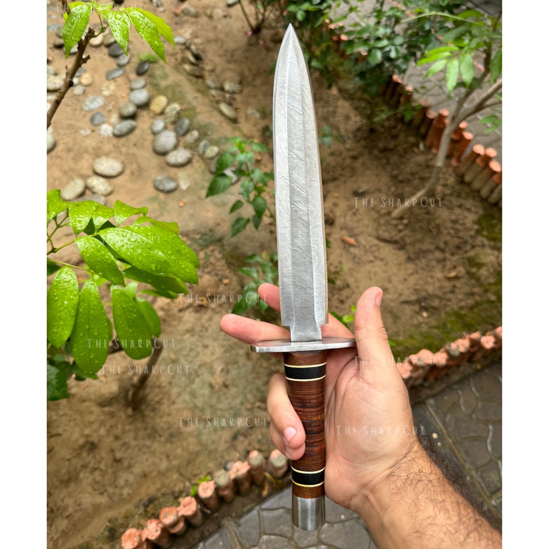 Handmade Damascus Dagger With Beautiful Wood,handmade Dagger,movie ...