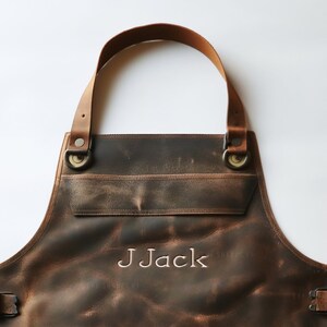 Customized Top Grain Leather Apron Butcher Apron BBQ Apron cooking ...