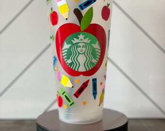 Teacher Starbucks Cold Cup, Personalized. Student Teacher Gift/reusable ...