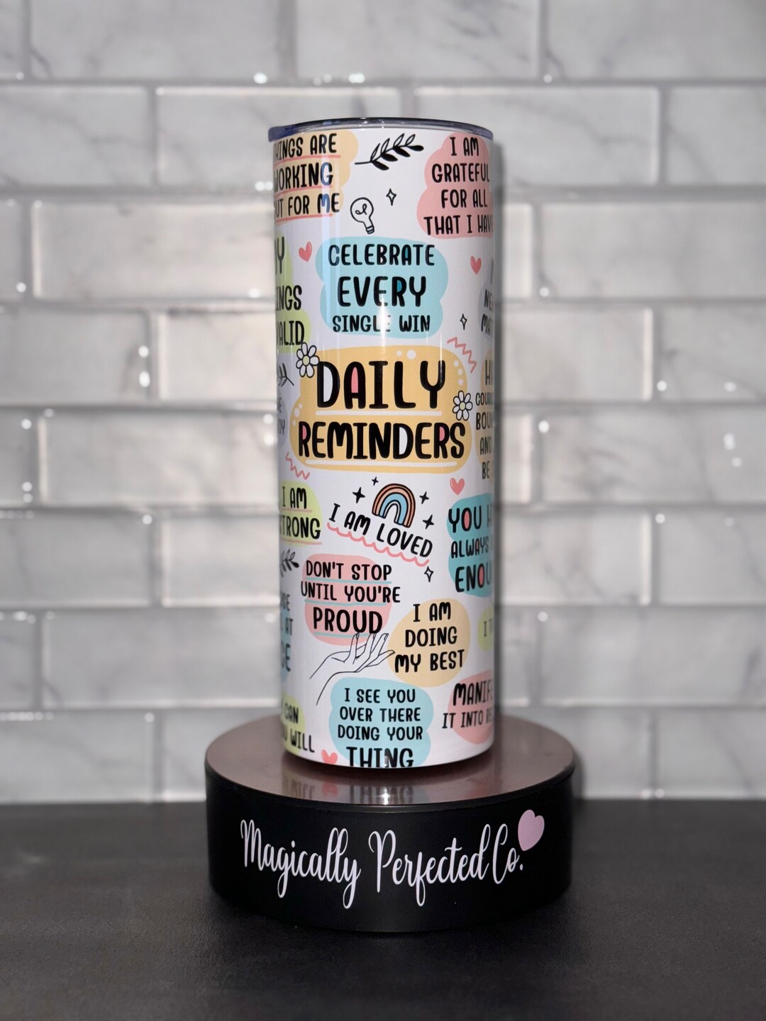 Daily Reminders Tumbler: Motivational Positivity, Mental Health - Etsy