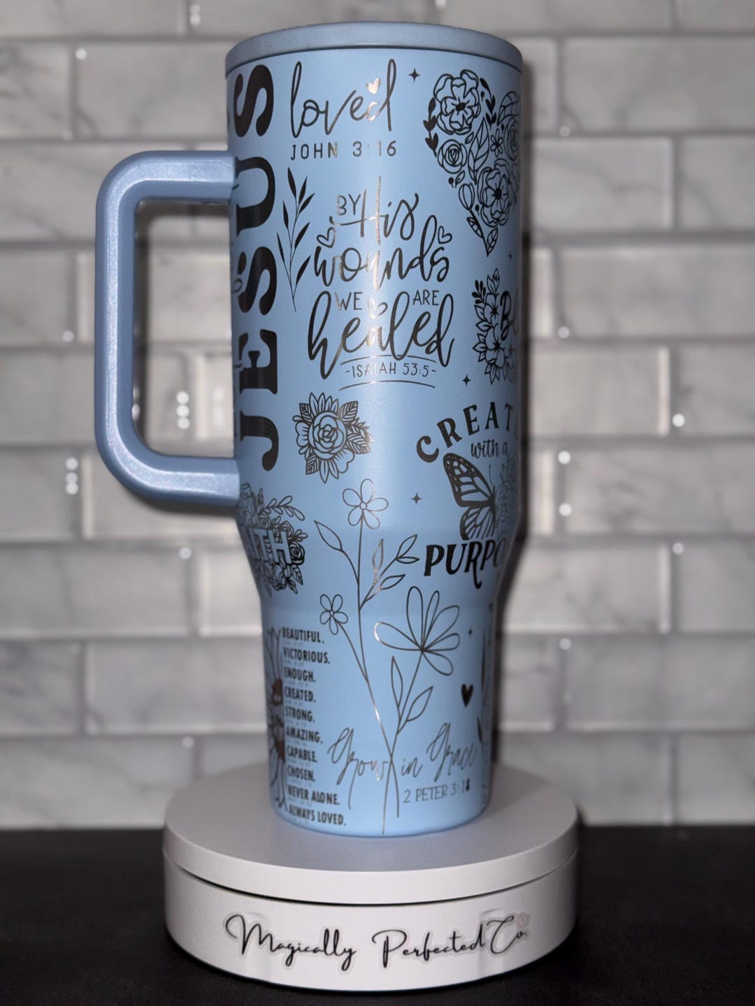 Engraved Prayer Tumbler: 40oz Insulated Stainless Steel Faith Gift - Etsy