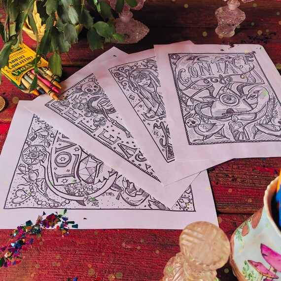 Book of Coloring Spells Printable Digital Download | Etsy