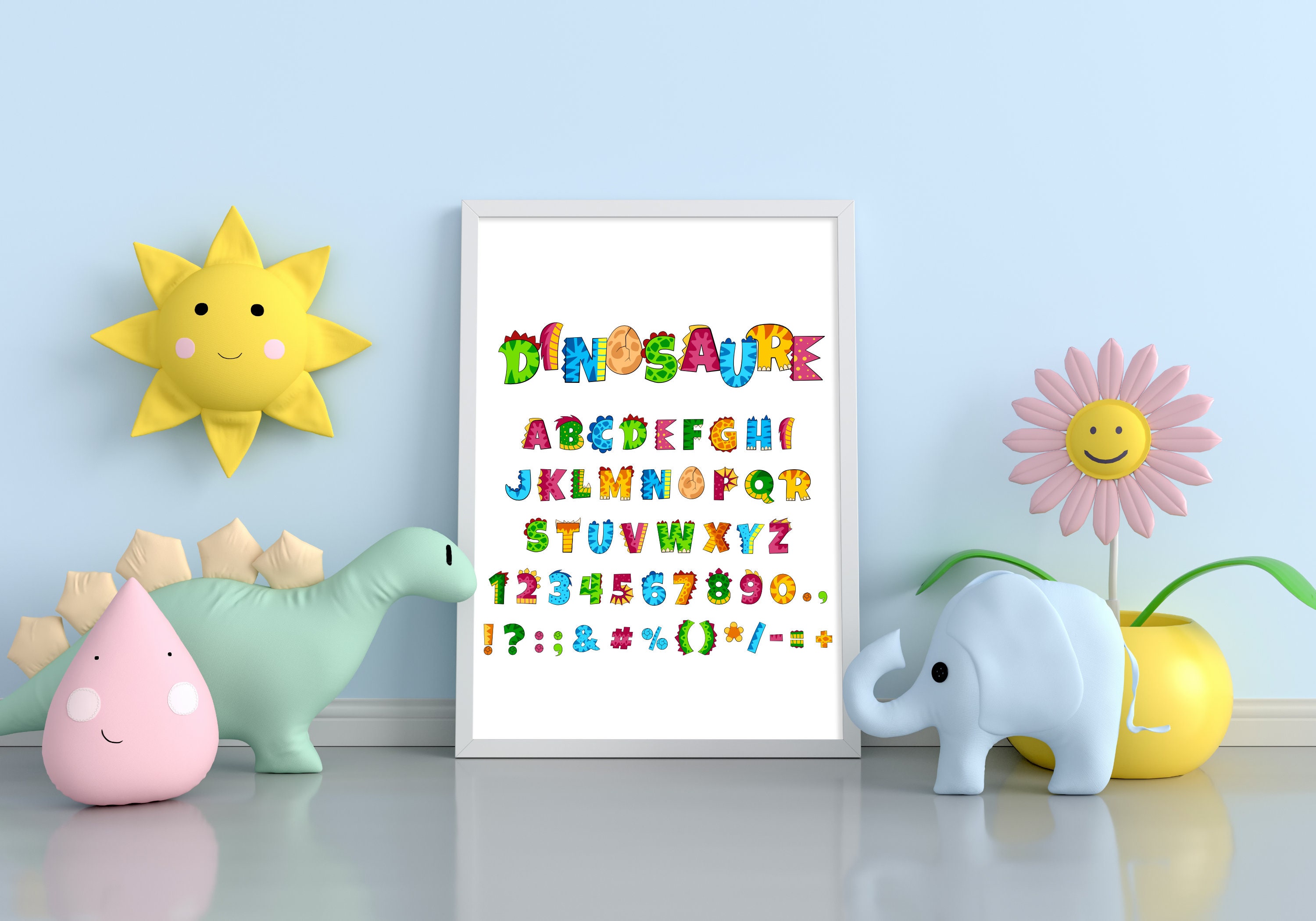 Alphabet Poster Abecedary Children's Room Poster - Etsy